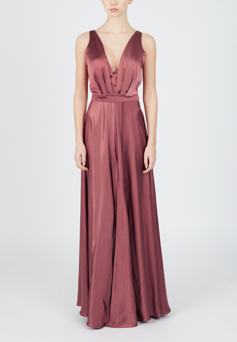 Long evening dress SOFI in fire brick color | UNDRESS